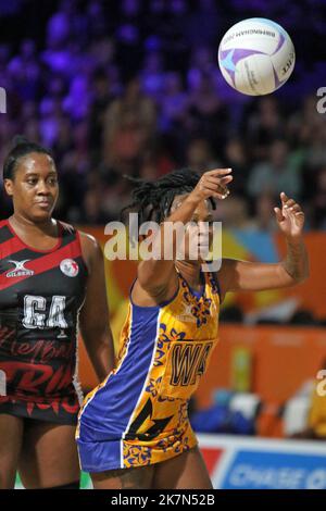 Sabreena SMITH of Barbados in the women's netball between Barbados v ...