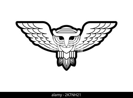Owl linear sign. eagle-owl symbol. Vector illustration Stock Vector ...