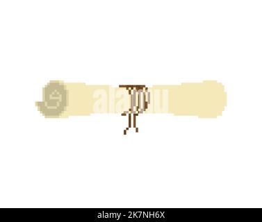 Pixel 8 bit paper document - vector, isolated Stock Vector Image & Art ...