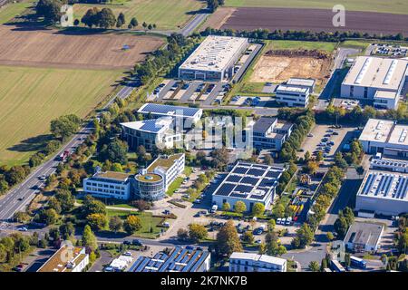 Aerial view, Unna industrial park, GEHE Pharma Handel GmbH, company ...