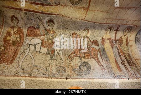 Snake church or St. Onuphrius church, underground church in goreme open ...