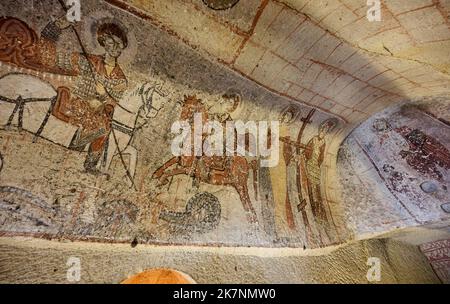 Snake church or St. Onuphrius church, underground church in goreme open ...