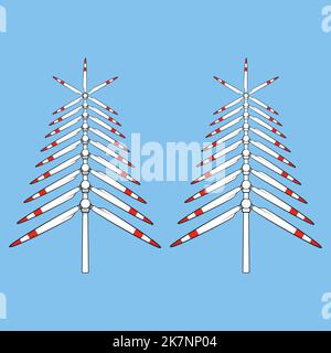 Alternative eco Christmas tree made with branches and wood, paper ...