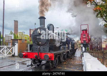 Lancashire and Yorkshire class 27 steam locomotive 1300 passing ...