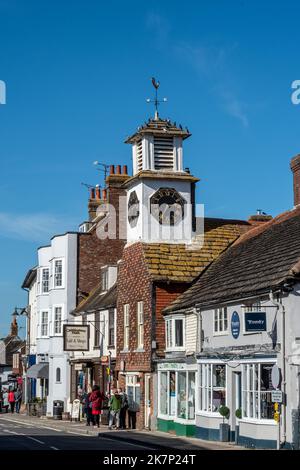 Steyning, October 11th 2022: Steyning High Street and clocktower Stock ...
