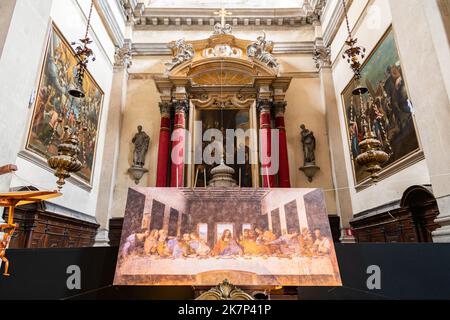 A replica of The Last Supper painting housed in the Leonardo da Vinci ...