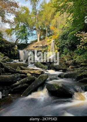 lumb hole waterfalls Stock Photo - Alamy