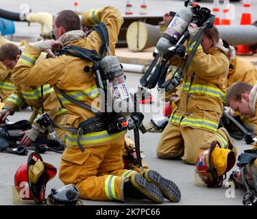Arvada Fire Department cadets going through drills and exercises at the ...