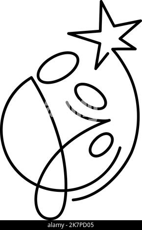 Nativity scene with Holy Family one line drawing Stock Vector Image ...