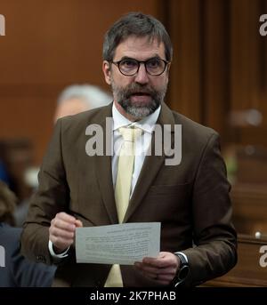 Minister of Environment and Climate Change Steven Guilbeault rises ...