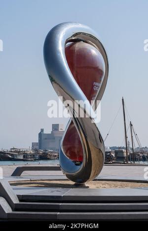 Doha, Qatar - October 14, 2022: FIFA World Cup 2022 Qatar countdown ...