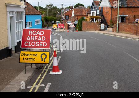 Closure of Fore Street, Framlingham one of the two roads in the town ...