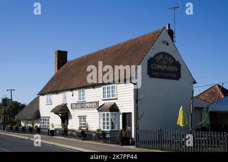 The Axe & Compasses Pub Aythorpe Roding The Rodings Dunmow Essex Stock ...