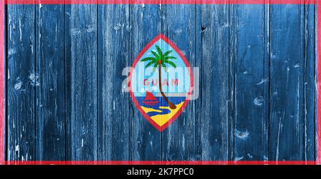 Flag of the territory of Guam on the texture Stock Photo - Alamy