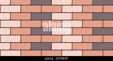 Cartoon Brick Wall background seamless Vector texture pattern ...