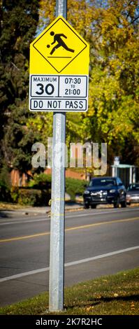 traffic sign Calgary Alberta Stock Photo - Alamy