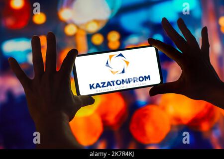 Brazil. 18th Oct, 2022. In this photo illustration, the CEZ Group logo ...