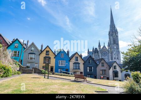 Deck of Cards are a series of colorful homes in Cobh, Ireland Stock ...