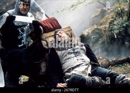 MONTY PYTHON AND THE HOLY GRAIL, John Cleese, Eric Idle, 1975 Stock ...