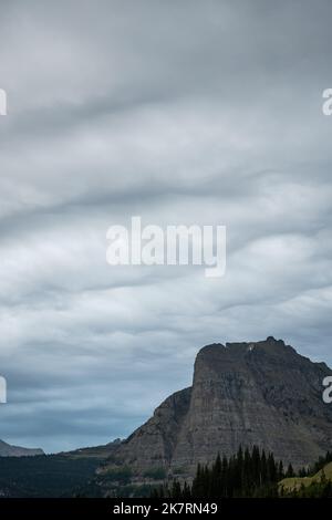 Heavy Runner Mountain at Logan Pass in Glacier National Park Stock ...