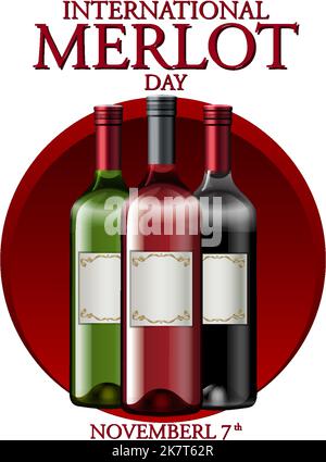 Intenational Merlot Day Banner Design illustration Stock Vector Image ...