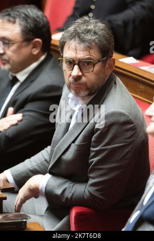 Deputy, Erwan Balanant attends a session of Questions to the Government ...