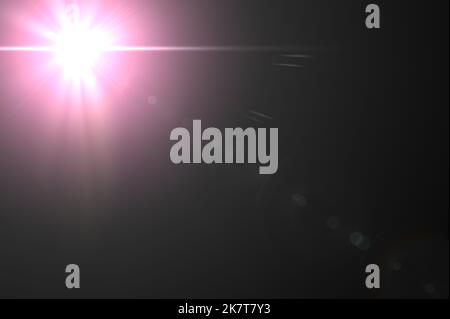 Realistic lens flare in black background. Lens Flare ,Sun Flare on ...