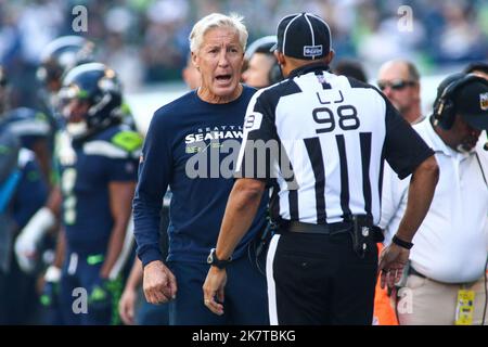 NFL line judge Greg Bradley (98) on the field during an NFL football ...