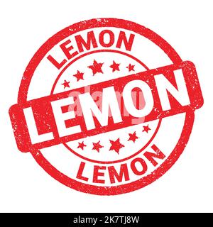 LEMON text written on red rectangle stamp sign Stock Photo - Alamy
