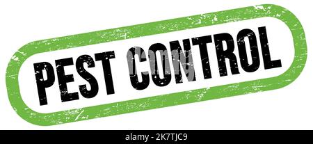 PEST CONTROL text on green grungy vintage rectangle stamp Stock Photo ...
