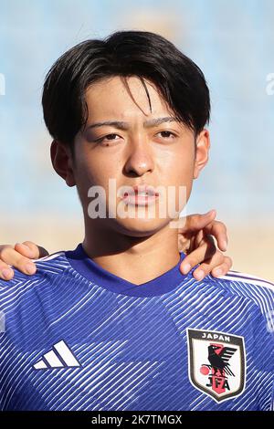 U-16 Japan's Gaku Nawata during the 2023 AFC U-17 Asian Cup qualification Group A match between ...