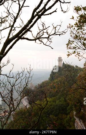 Panorama view of the Montale tower of San Marino Stock Photo - Alamy