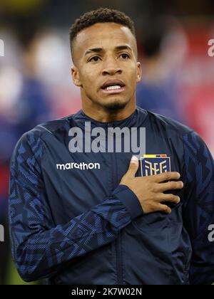 DUSSELDORF - Byron Castillo of Ecuador during the international ...