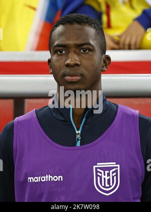 William Pacho of Ecuador in action during the soccer match between the ...