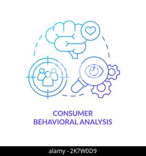 Behavioral analysis blue gradient concept icon Stock Vector Image & Art ...