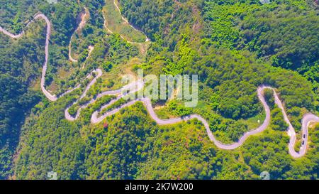 CHONGQING, CHINA - OCTOBER 18, 2022 - An aerial view of asphalt ...