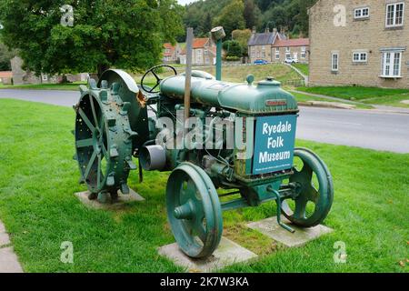 Vintage tractor advertising Ryedale Folk Museum, Hutton le Hole ...