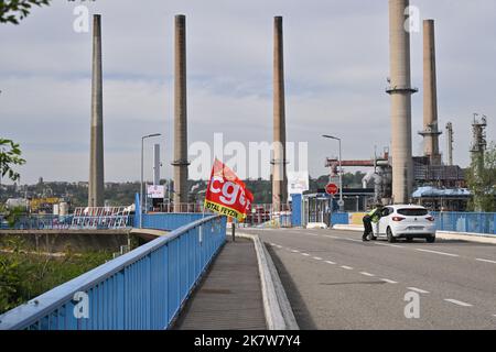 A view of Totalenergies Feyzin refinery near Lyon, central France on ...