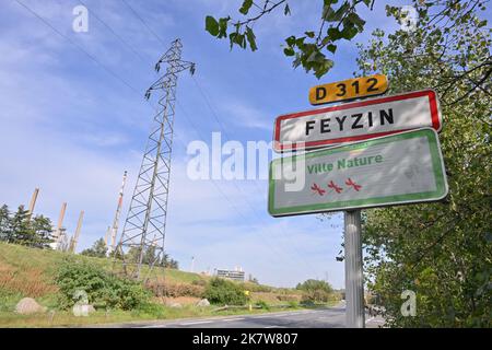 A view of Totalenergies Feyzin refinery near Lyon, central France on ...