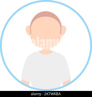 Faceless person icon with blue frame Stock Vector Image & Art - Alamy