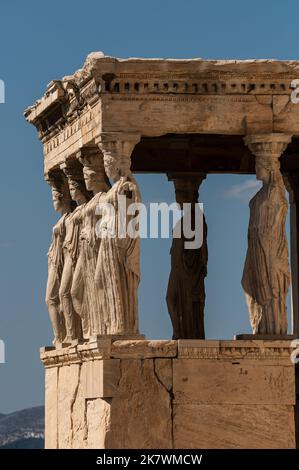 Temple of Athena Polias in the ancient Priene. View from above Stock ...