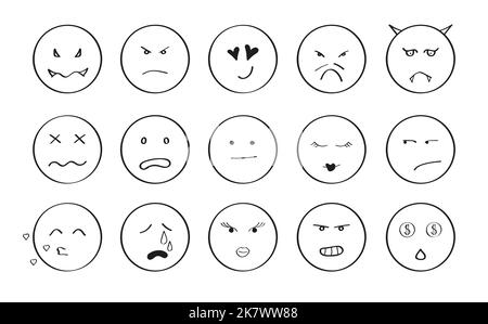 Set of vector pictograms with people/ faces/ avatars Stock Vector Image ...