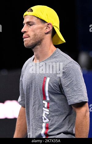 Antwerp, Belgium. 19th Oct, 2022. Belgian Michael Geerts reacts during ...