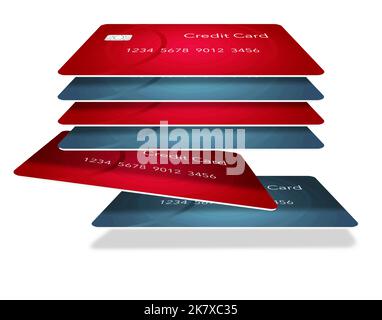 Here are generic credit cards or debit cards in an illustration Stock ...
