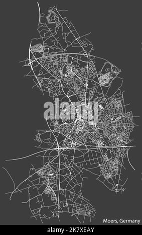 Street roads map of the Street roads map of the CITY OF MOERS Stock ...