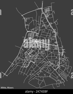 Street roads map of the MITTE QUARTER, MOERS Stock Vector Image & Art ...