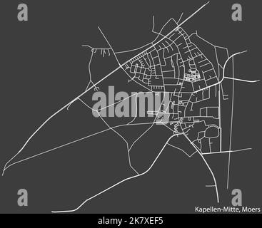 Street roads map of the KAPELLEN DISTRICT, MOERS Stock Vector Image ...