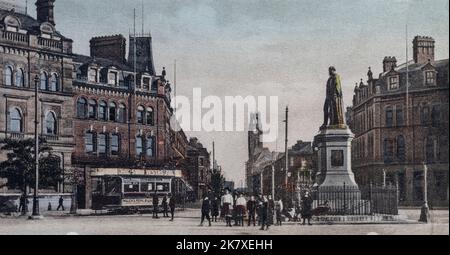 Sir James Ramsden Statue, Barrow in Furness Stock Photo - Alamy