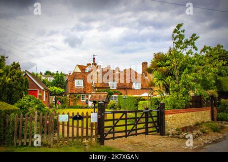 Nice old-world houses with structural wooden beams on the exterior ...