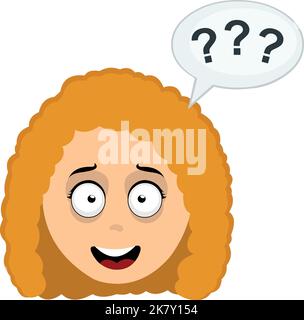 cartoon woman with question with speech bubble Stock Vector Image & Art ...